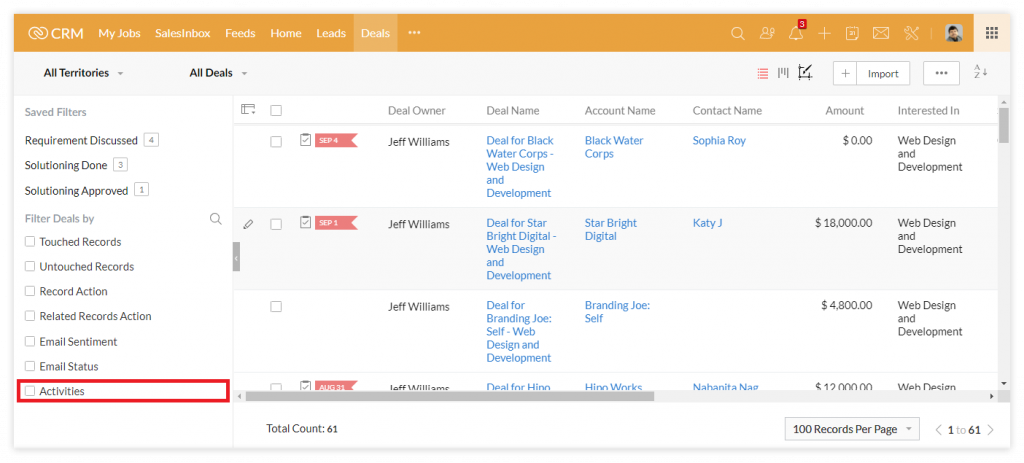 Manage Sales Pipeline with Zoho One for Professional Services