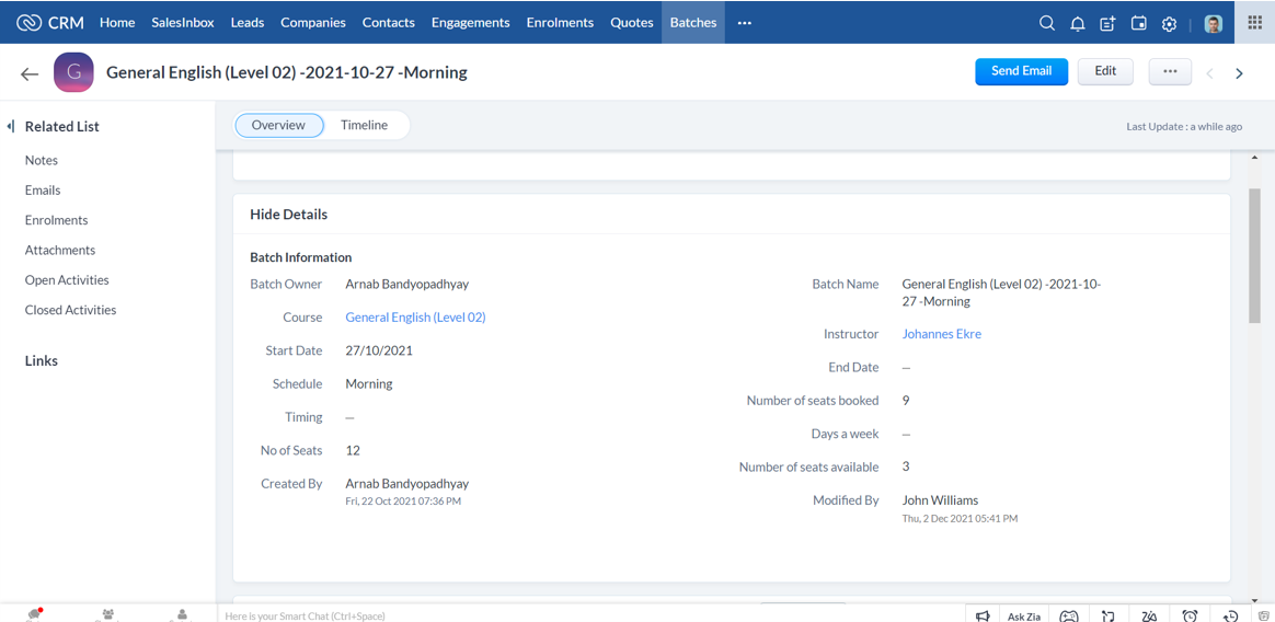 Learner Engagement With Zoho CRM For Training Provider
