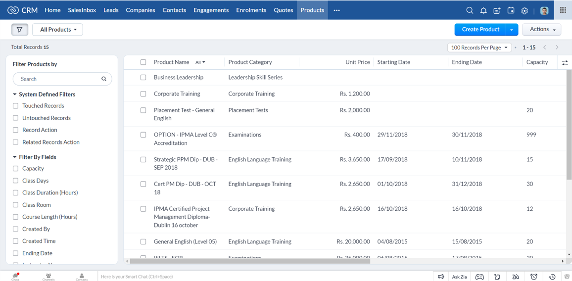 Learner Engagement With Zoho CRM For Training Provider