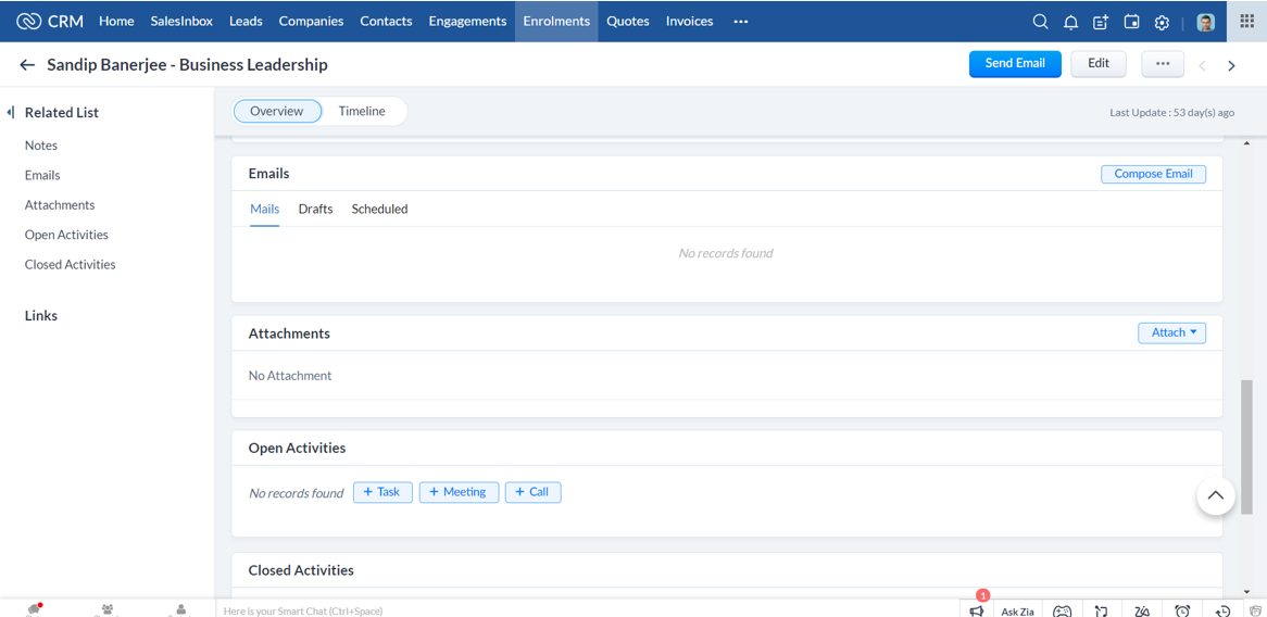 Learner Engagement With Zoho CRM For Training Provider