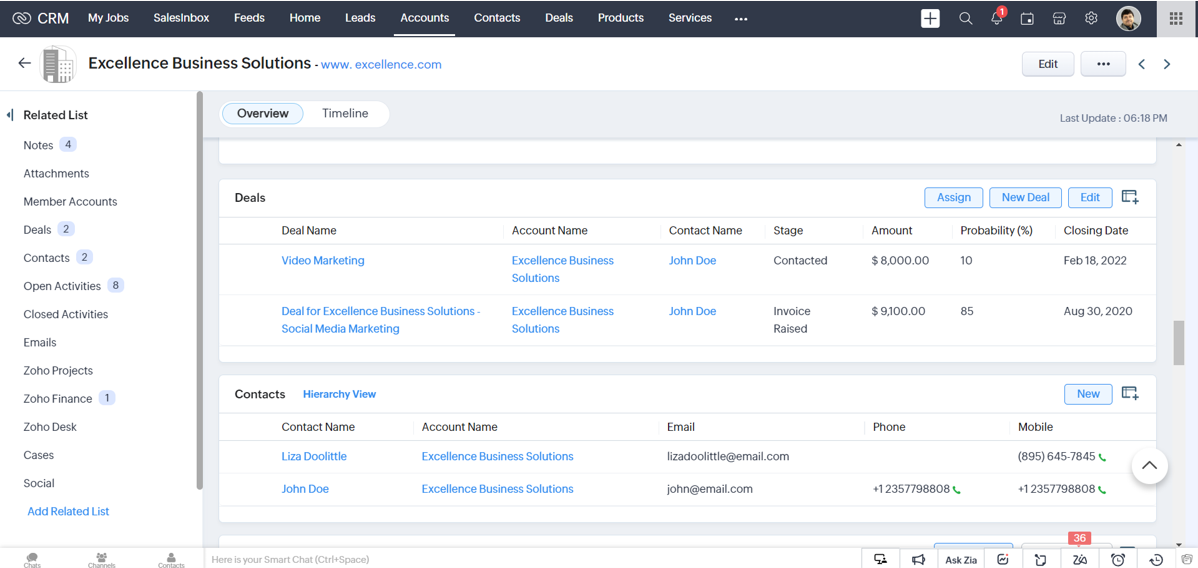 What Are Accounts And How To Manage Them In Zoho CRM?
