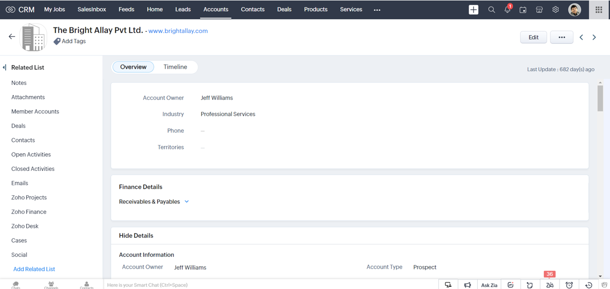 What Are Accounts And How To Manage Them In Zoho CRM?