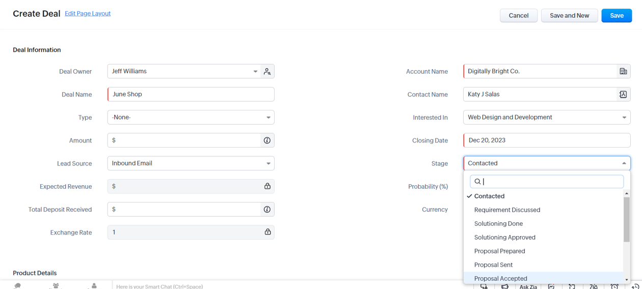 What Are Deals And How To Manage Them In Zoho CRM?