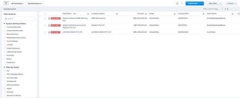 Custom Views and Filters in Zoho CRM for Data Management