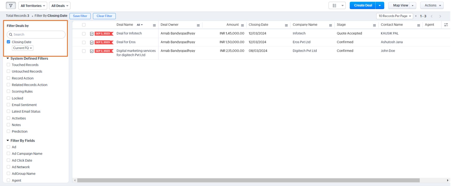 Custom Views and Filters in Zoho CRM for Data Management