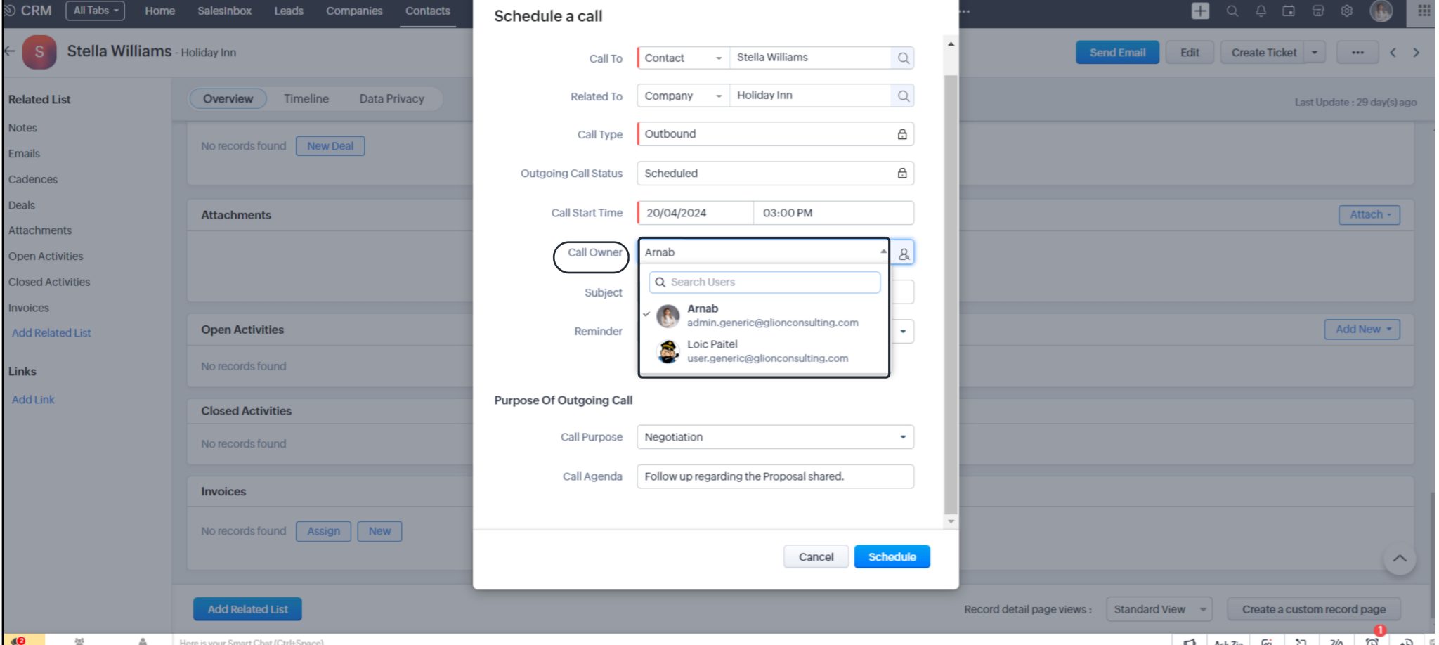 How To Create And Log Calls In Zoho CRM?