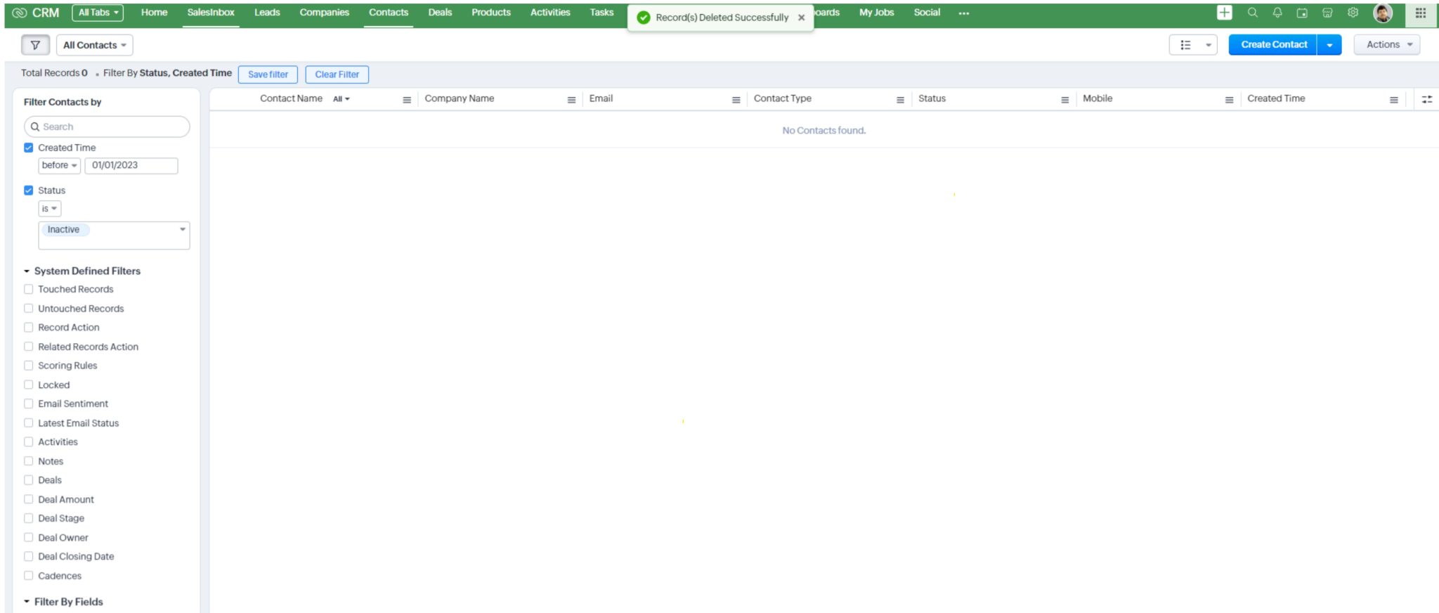 How to Mass Delete in Zoho CRM