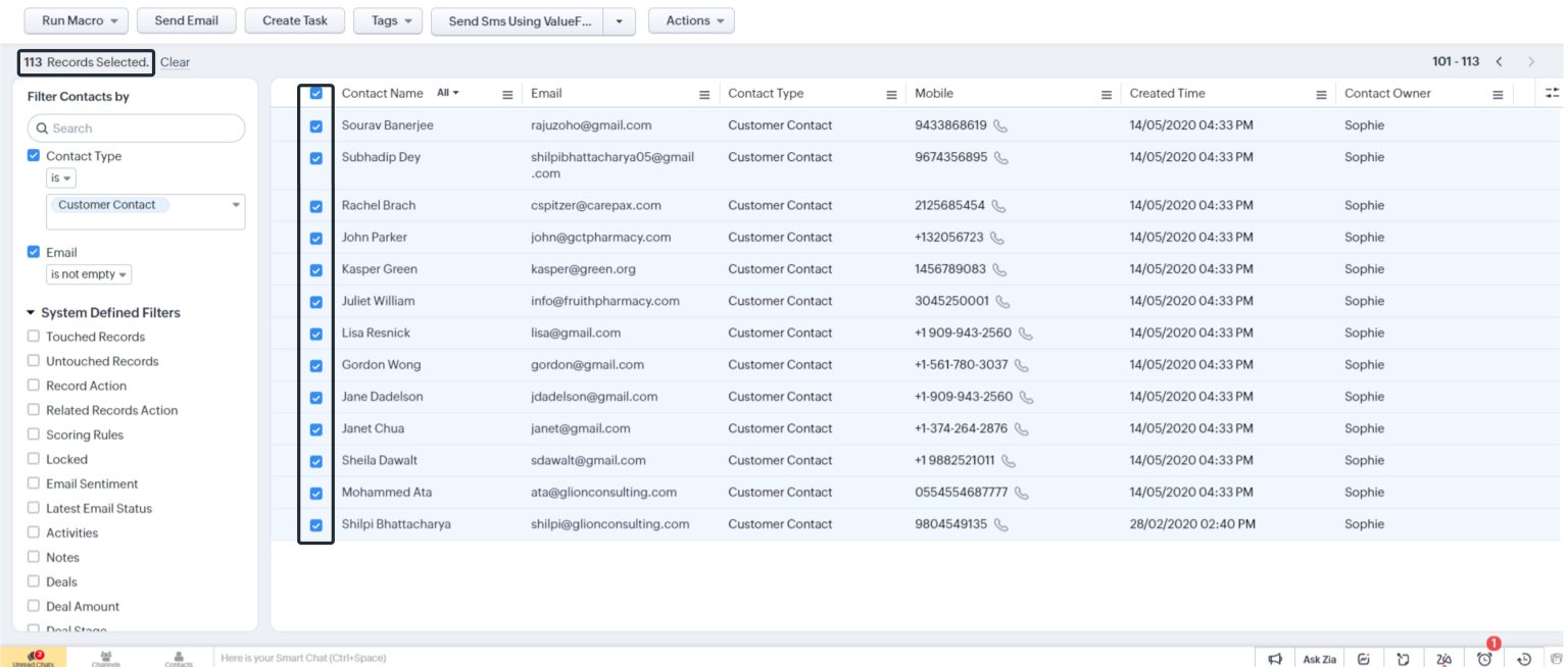 How to Mass Update in Zoho CRM