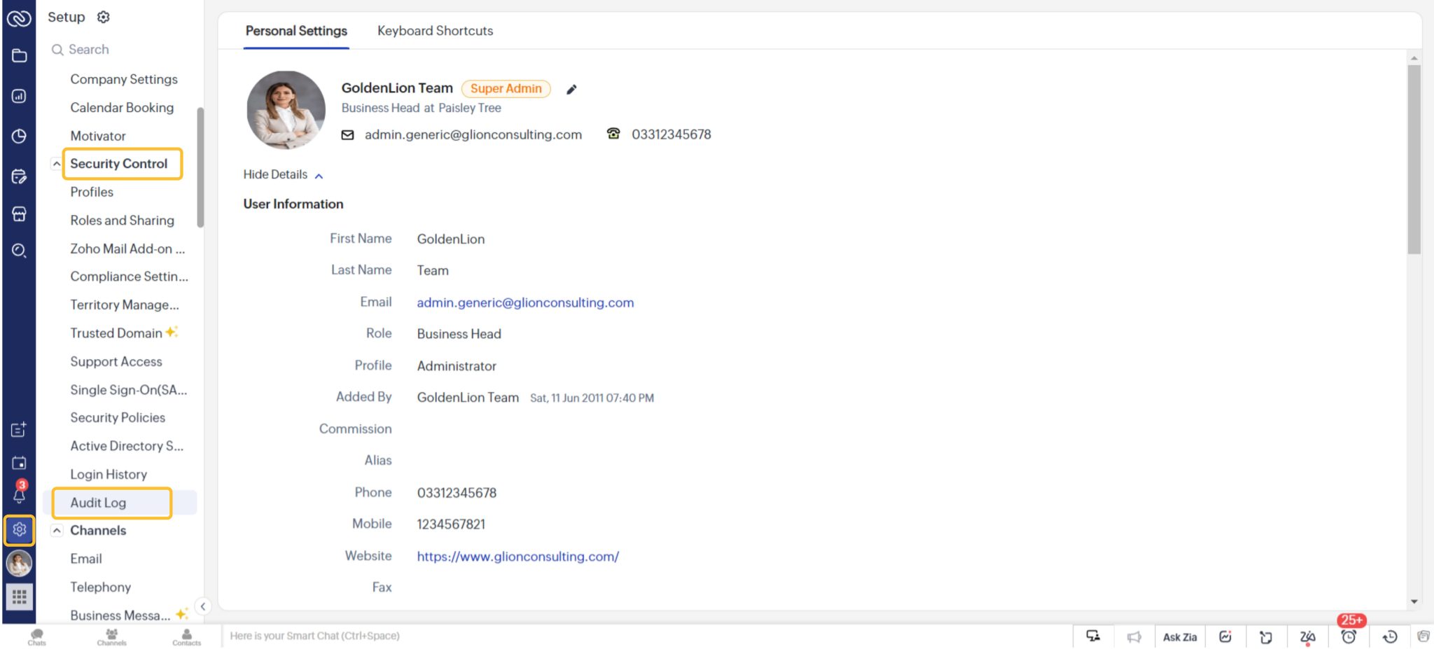 How to Check Audit Log in Zoho CRM
