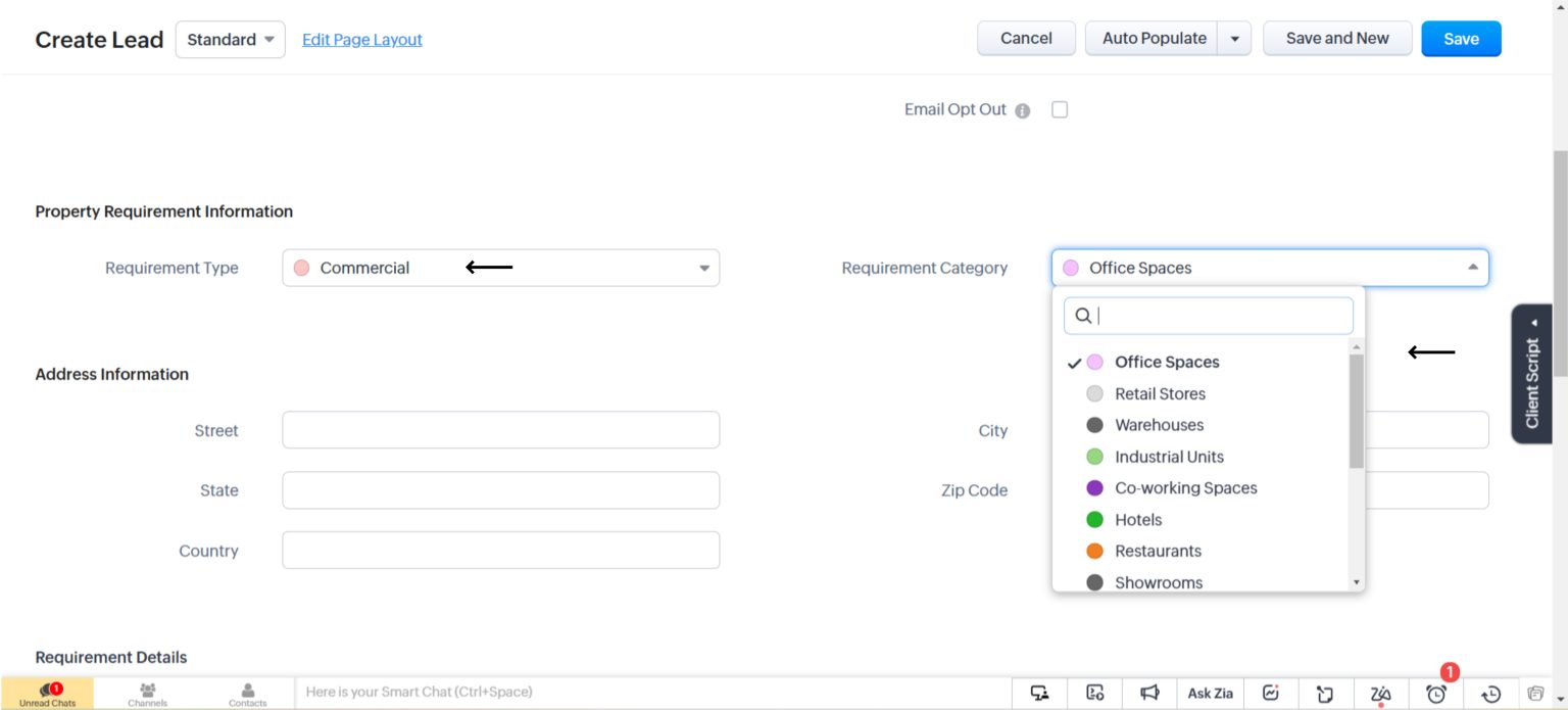 How to Create Dependent Fields in Zoho CRM