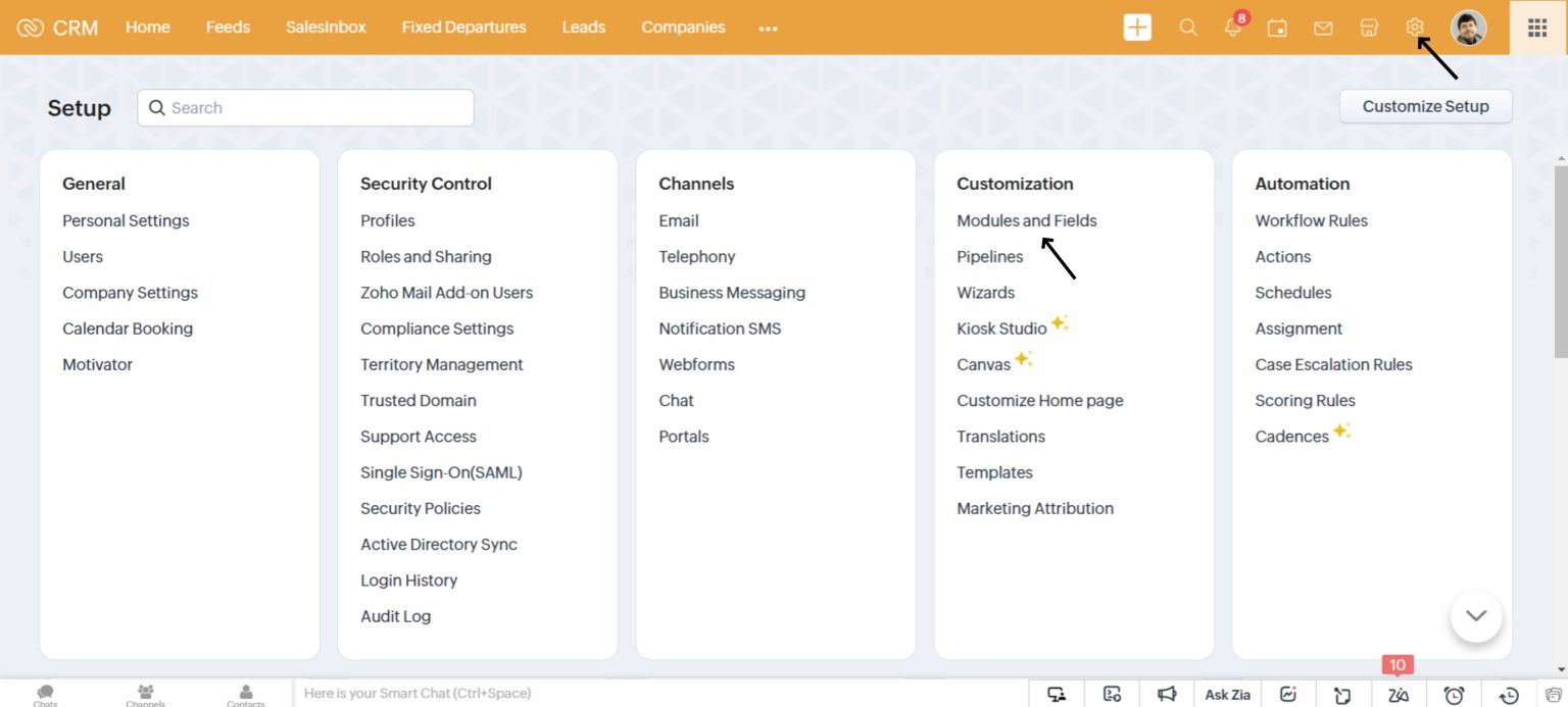 How To Create Custom Fields And Layouts In Zoho Crm