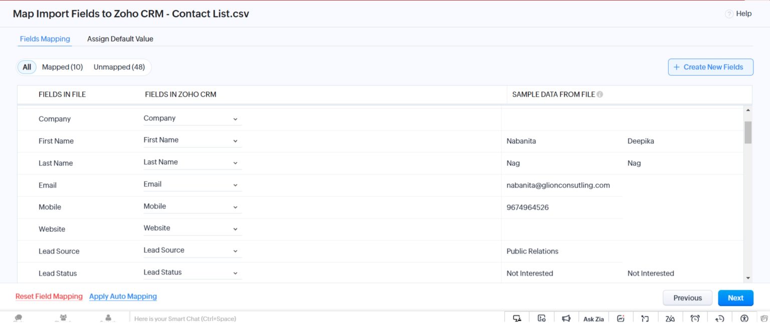 How to Import Data in Zoho CRM