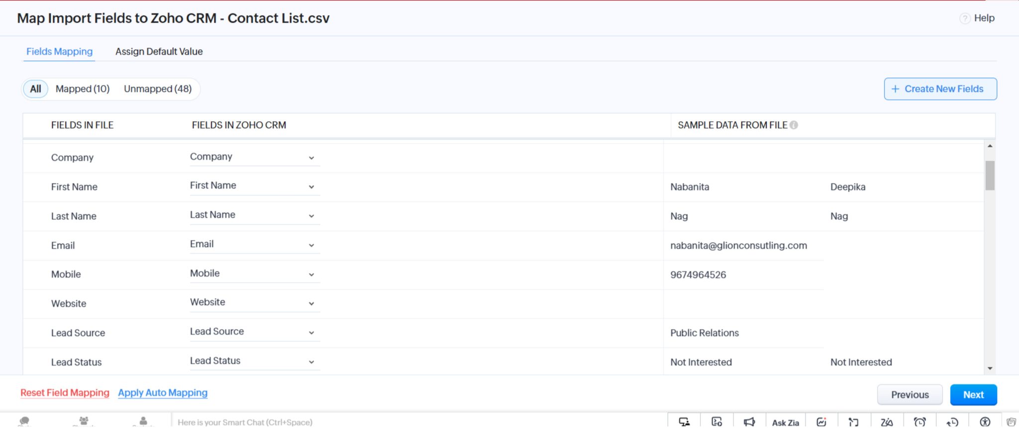 How to Import Data in Zoho CRM