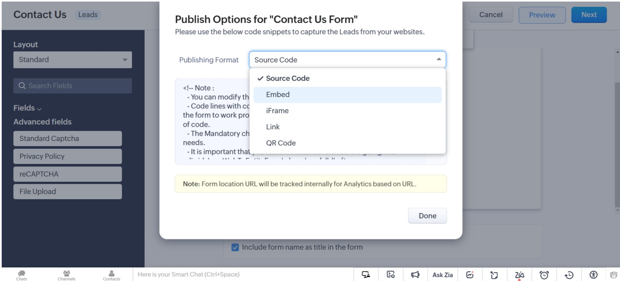 How to Create Webforms in Zoho CRM