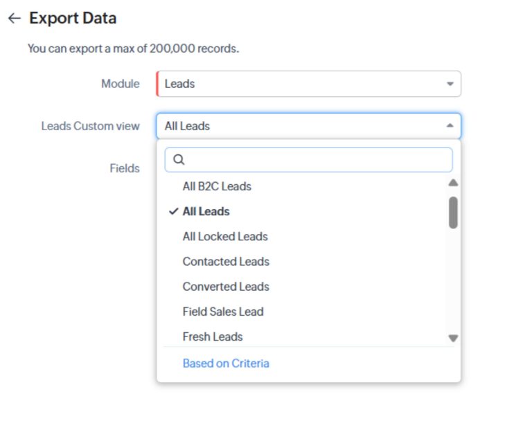 How to Export Data from Zoho CRM