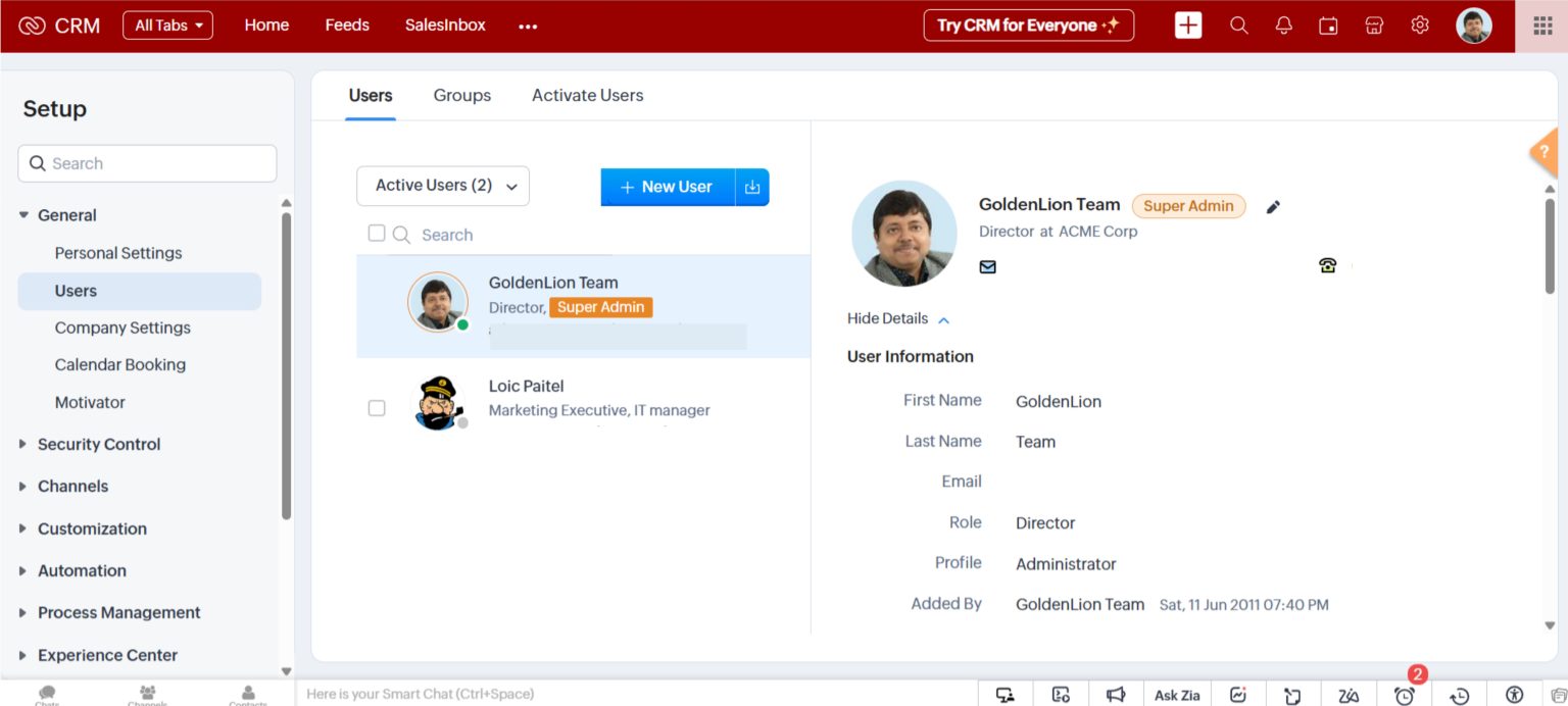 User Management in Zoho CRM: All You Need To Know