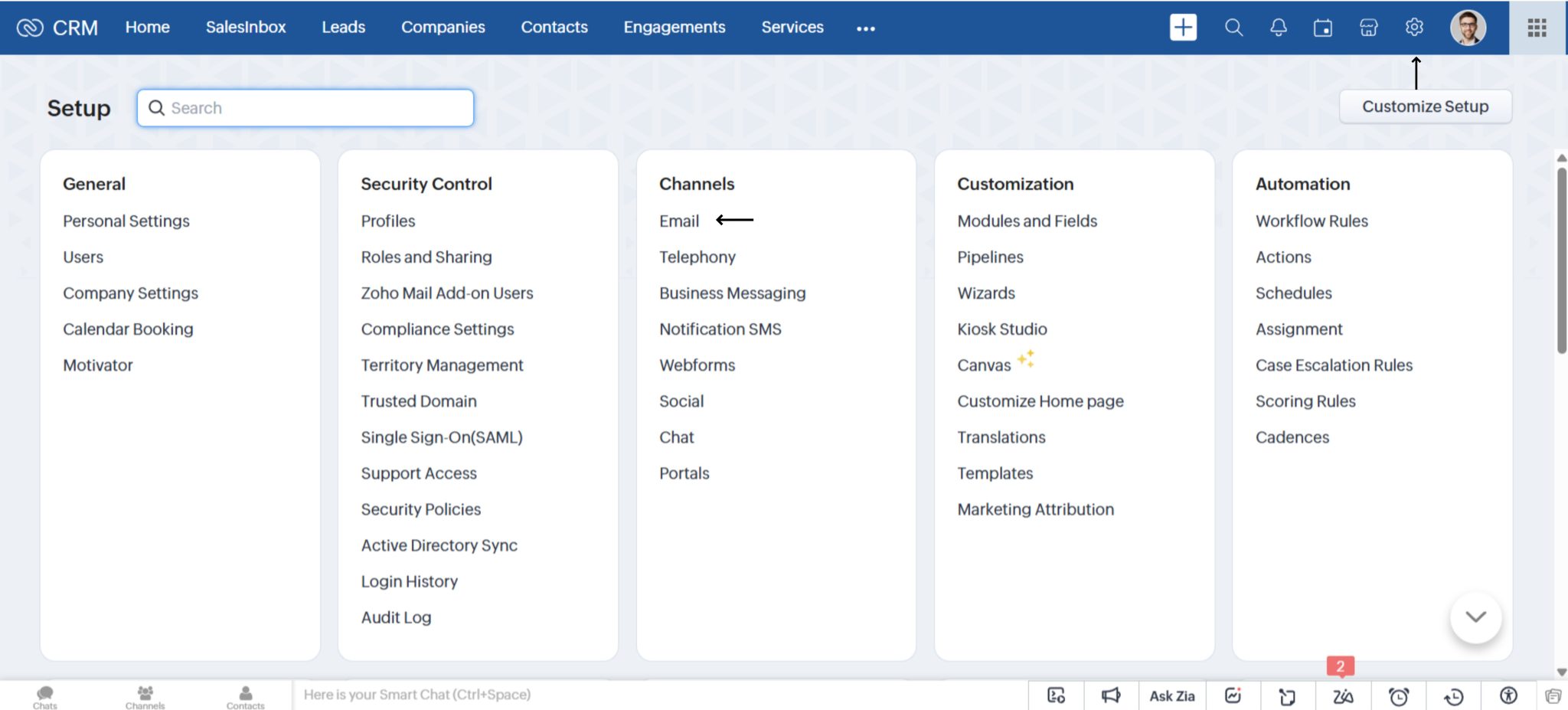 Email Integration with Zoho CRM